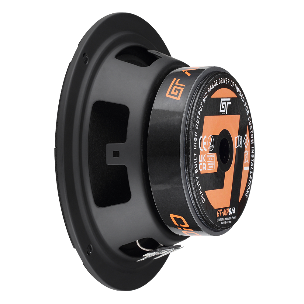 GT Audio GT-MR6/4 6.5" 16.5cm 4Ohm 80w RMS High SPL Component Midrange ...