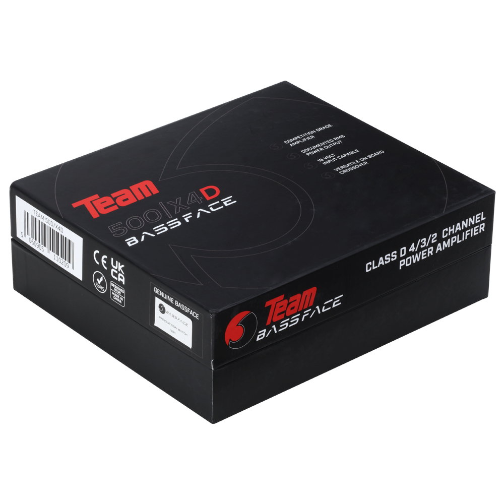 Team 500/x4D Class D 4/3/2 Channel Full Range Amplifier 2000w RMS